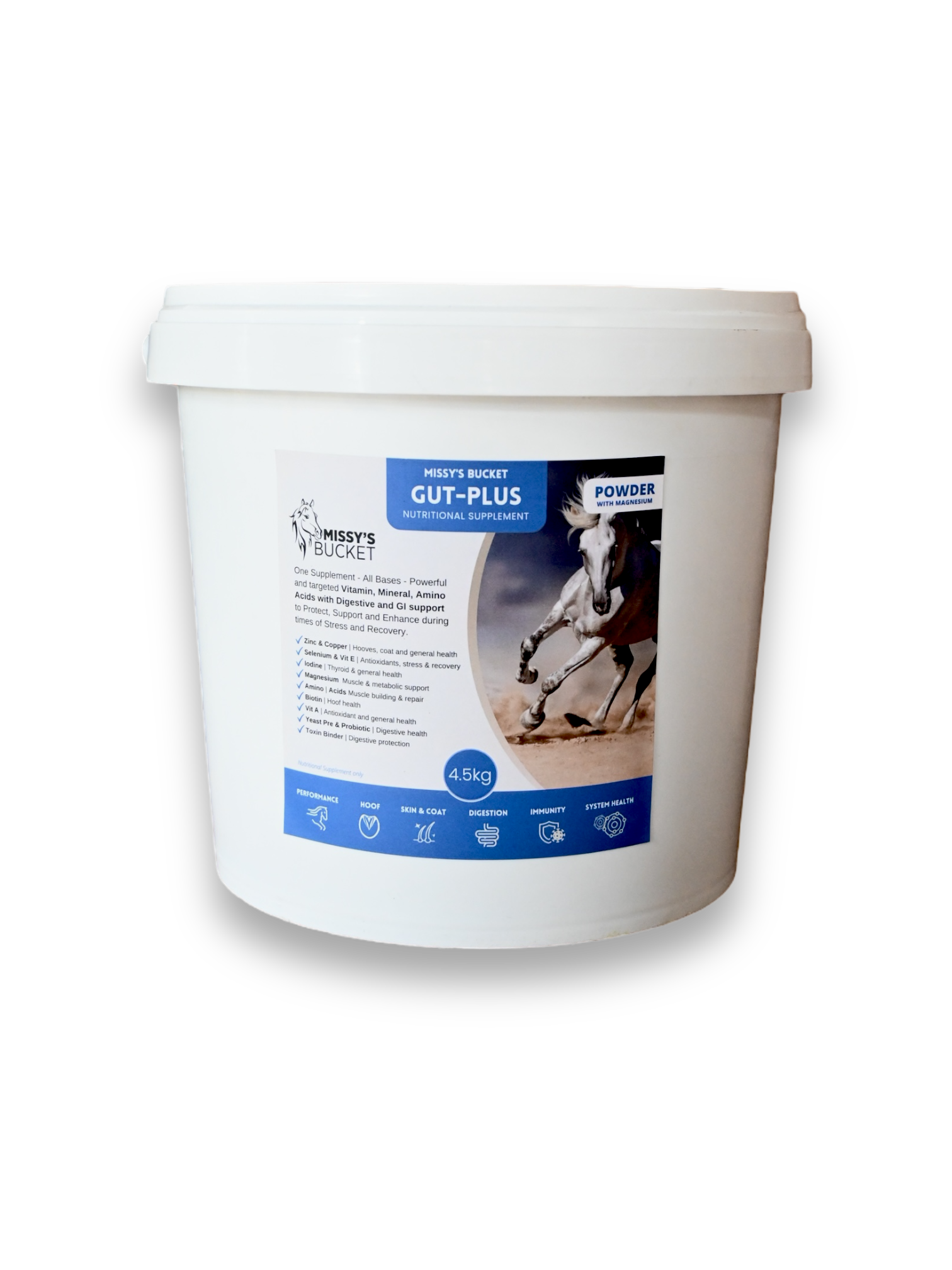 Missy's Bucket Gut Plus Horse Supplement Range