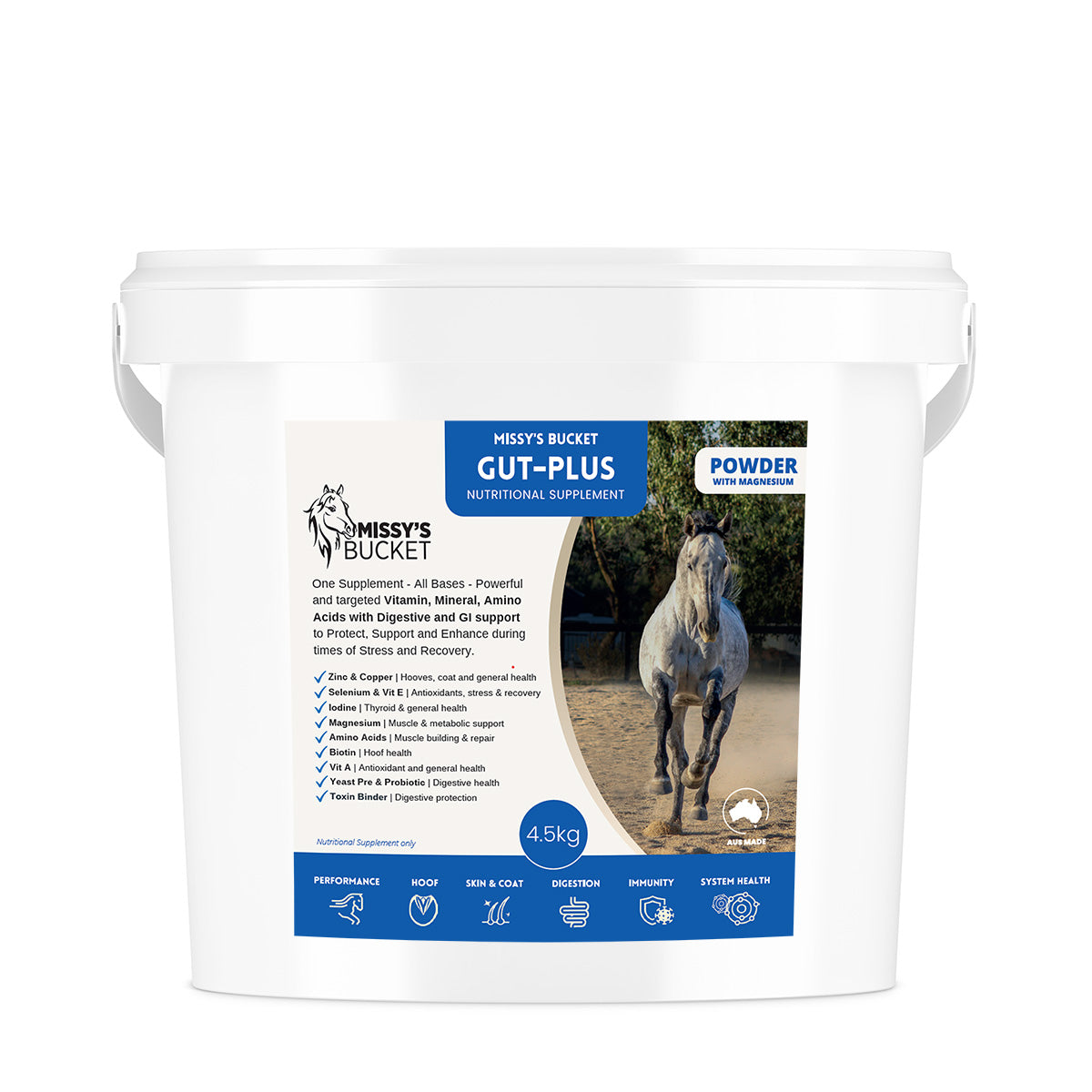 Missy's Bucket GUT-Plus Powder Supplement For Horses